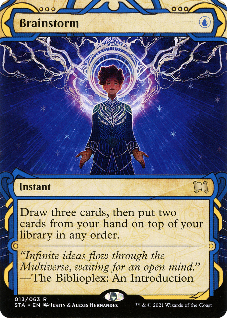 Brainstorm (STA-013) - Strixhaven Mystical Archive: (Showcase) (Border – Danireon Cards & Games