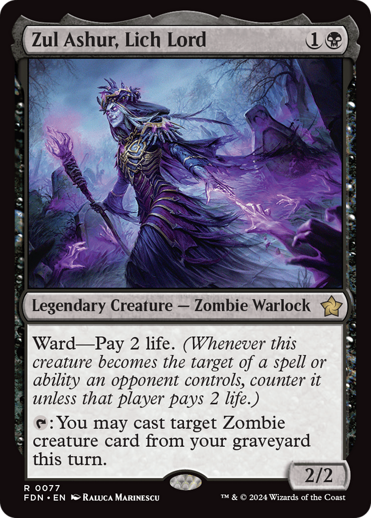 Zul Ashur, Lich Lord (FDN-077) - Foundations – Danireon Cards & Games