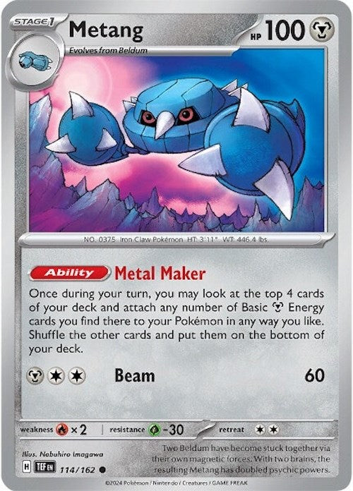 Metang (114/162) [Scarlet & Violet: Temporal Forces] – Danireon Cards & Games