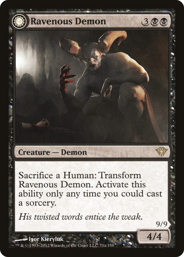 Ravenous Demon // Archdemon of Greed (DKA-071) - Dark Ascension: (Doub – Danireon Cards & Games