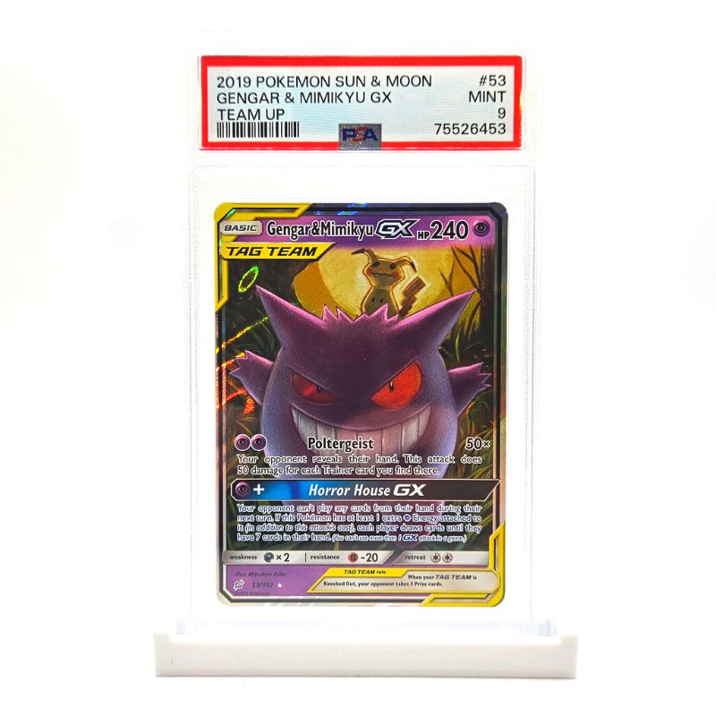 PSA 9 Gengar & Mimikyu GX - Sun & Moon Team Up – Danireon Cards & Games