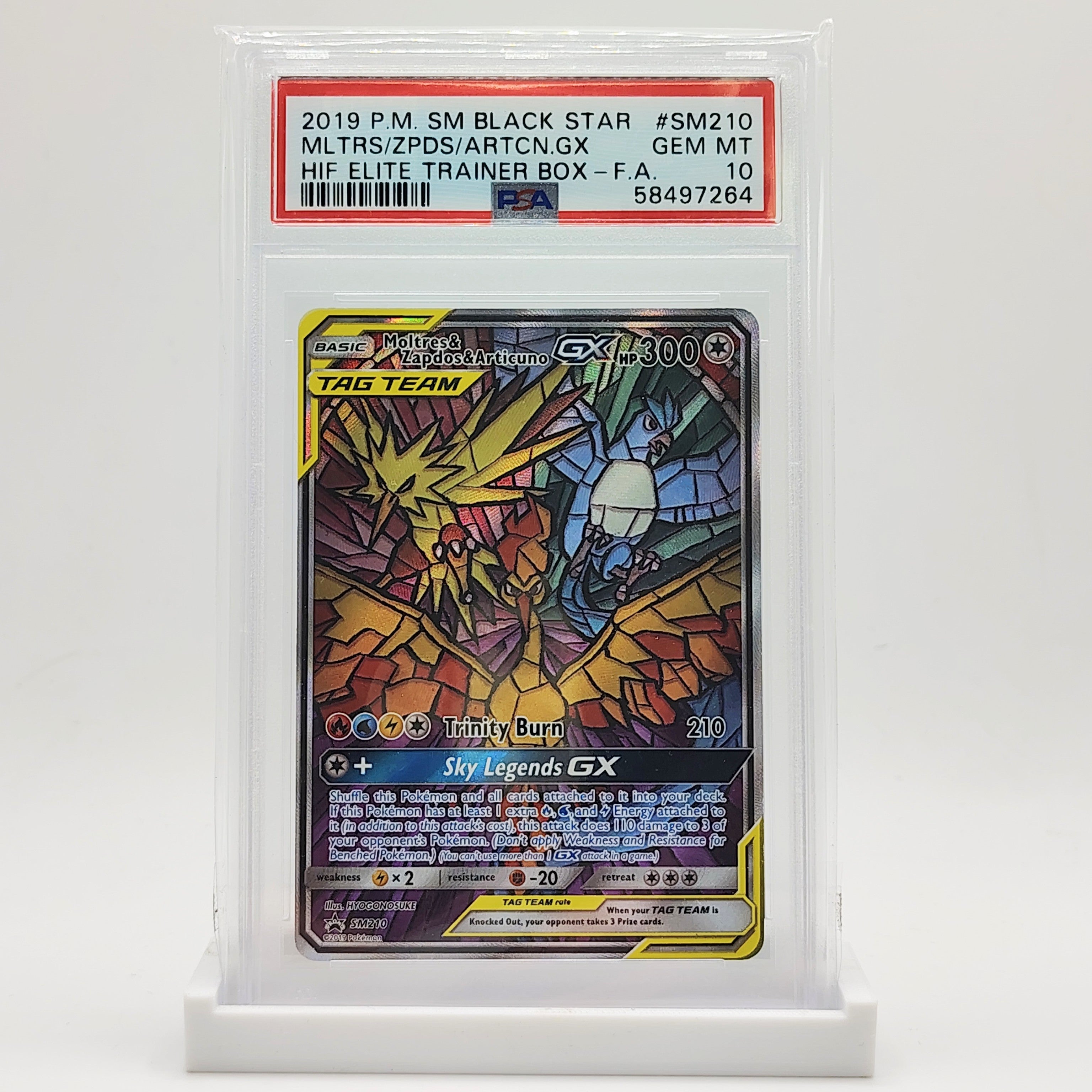 PSA 10 Moltres & Zapdos & Articuno GX Full Art - SM Black Star Promo E – Danireon Cards & Games