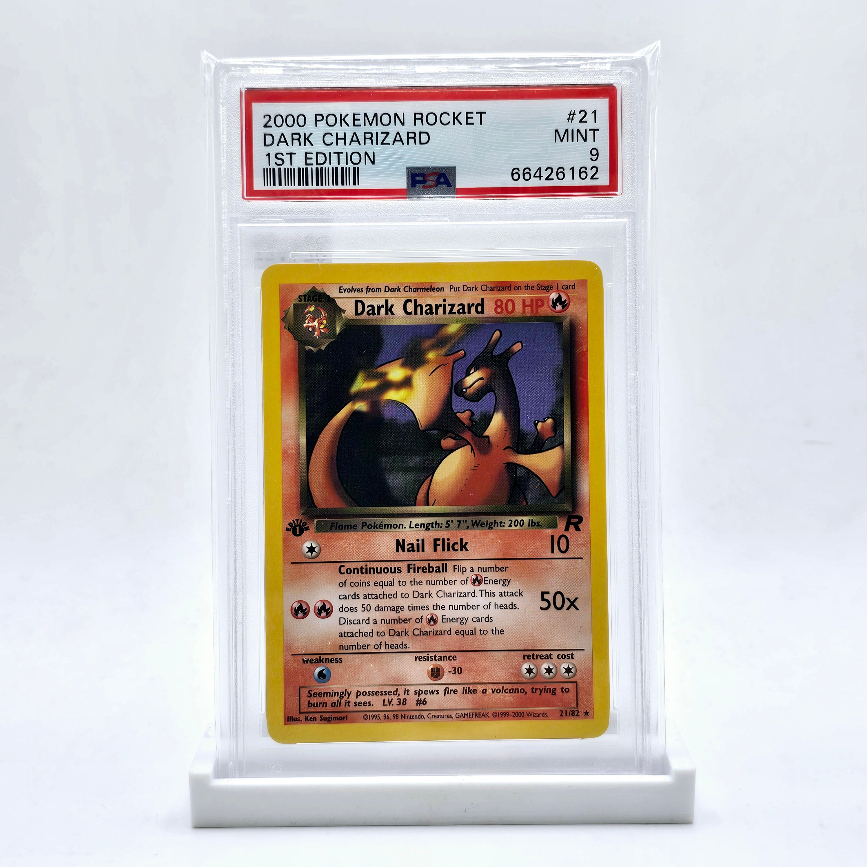 PSA 9 Dark Charizard #21 1st Edition - 2000 Pokémon Team Rocket ...