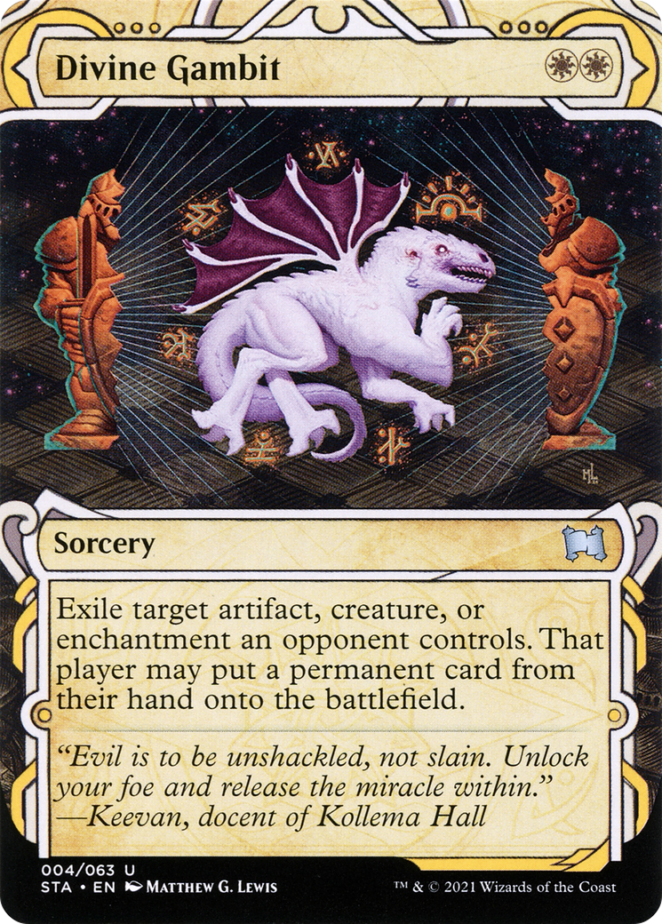 Divine Gambit (STA-004) - Strixhaven Mystical Archive: (Showcase) (Bor – Danireon Cards & Games