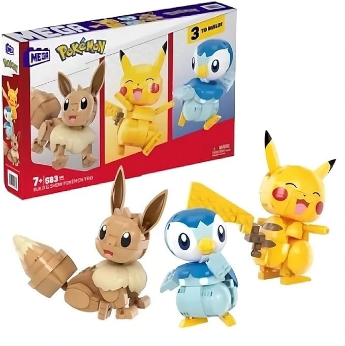 MEGA Pokémon Build & Show With 3 Action Figures (583 Pieces) – Danireon ...