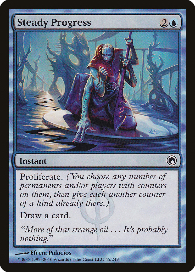 Steady Progress (SOM-045) - Scars of Mirrodin Foil – Danireon Cards & Games