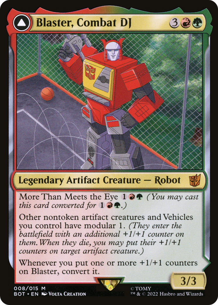 Blaster, Combat DJ // Blaster, Morale Booster (BOT-008) - Transformers ...
