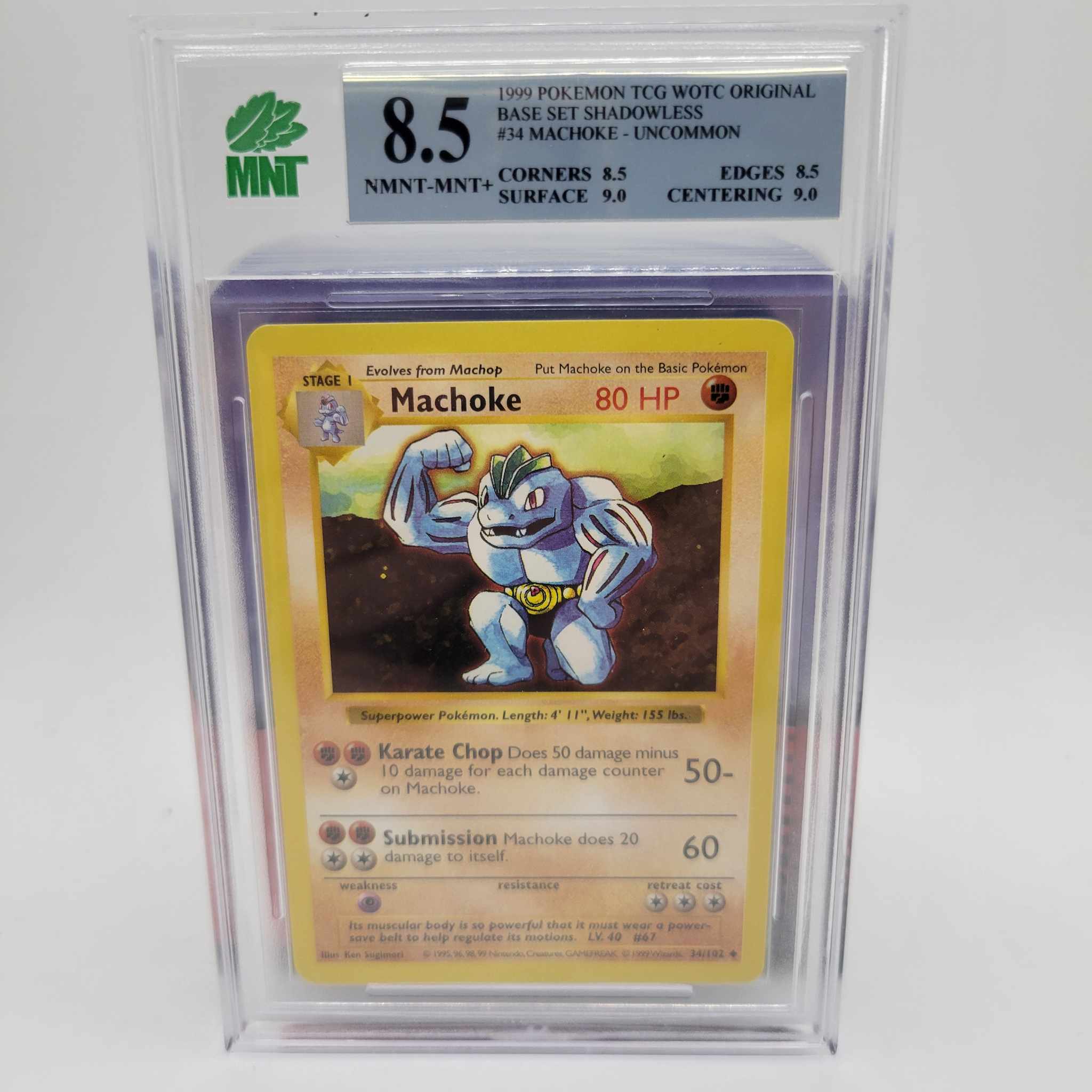 MNT 8.5 Machoke Shadowless - Base Set English – Danireon Cards & Games