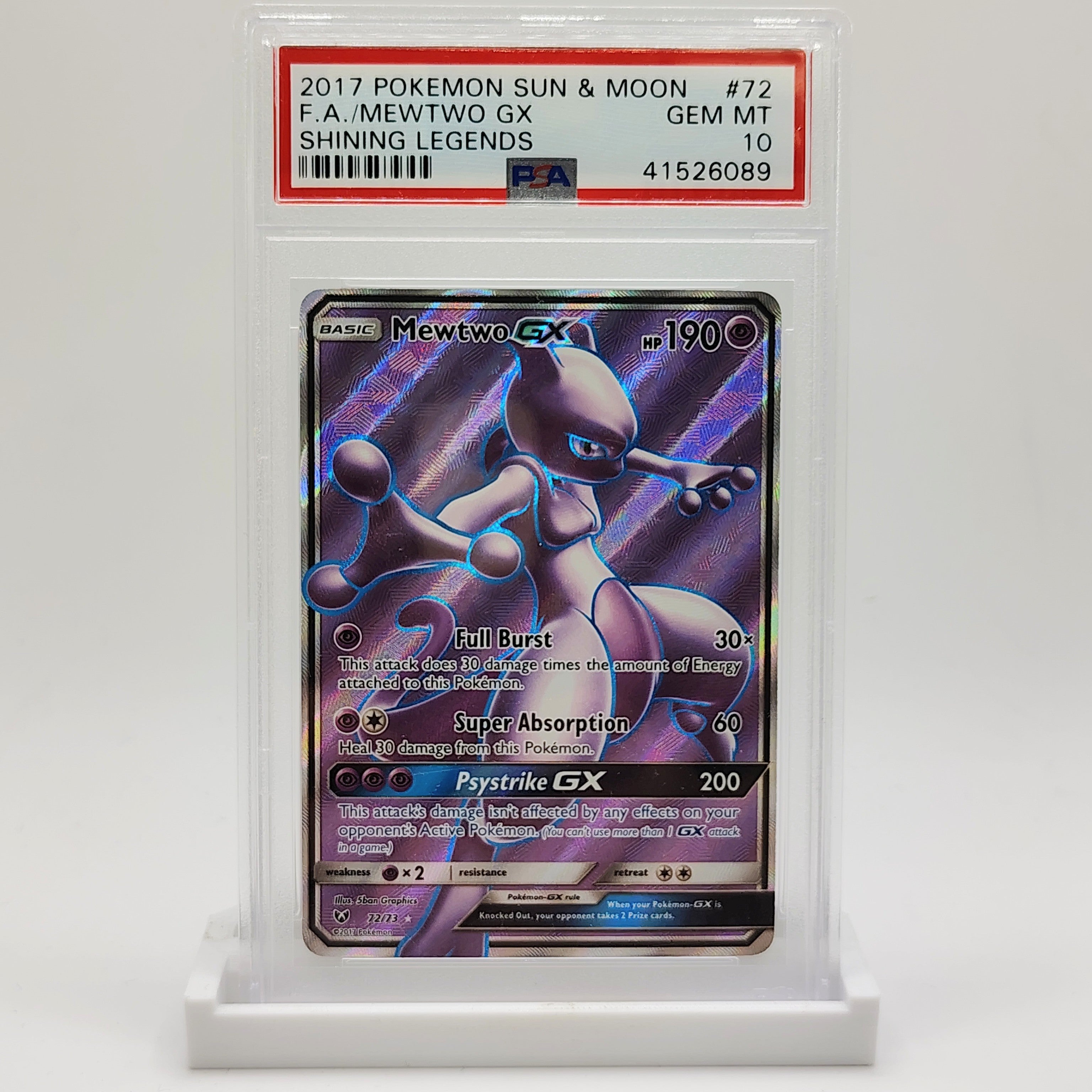 PSA 10 Mewtwo GX Full Art - Shining Legends English – Danireon Cards ...