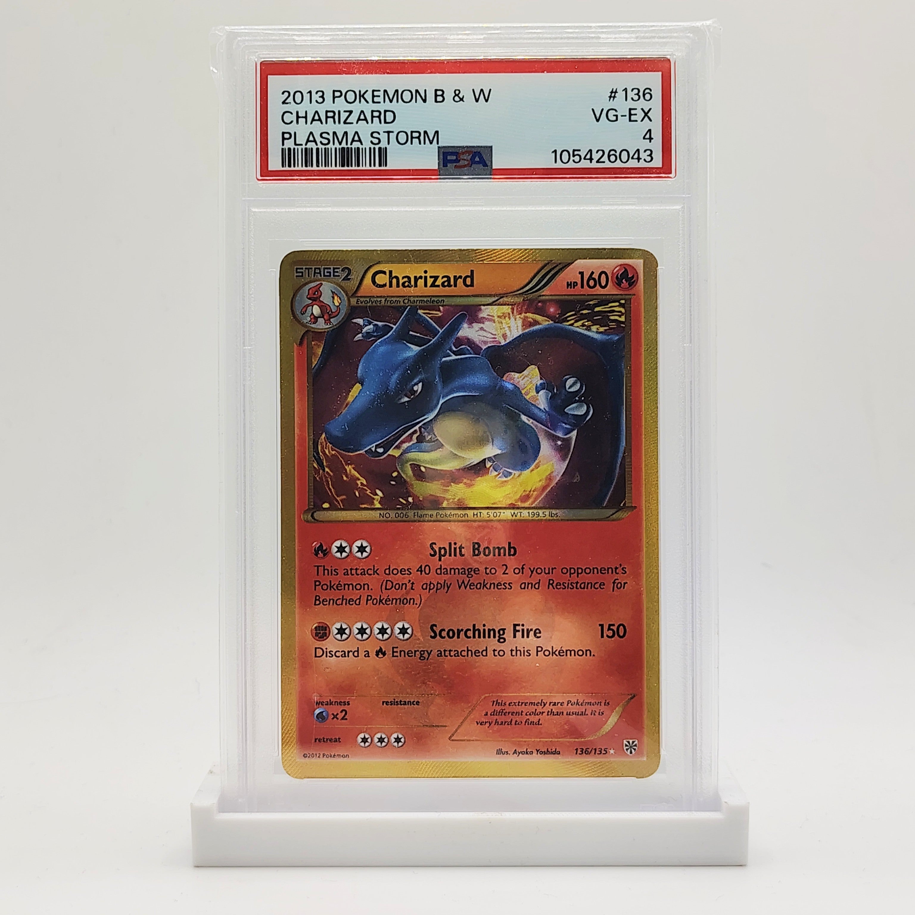 PSA 4 Charizard Secret Rare Holo - Plasma Storm English – Danireon ...