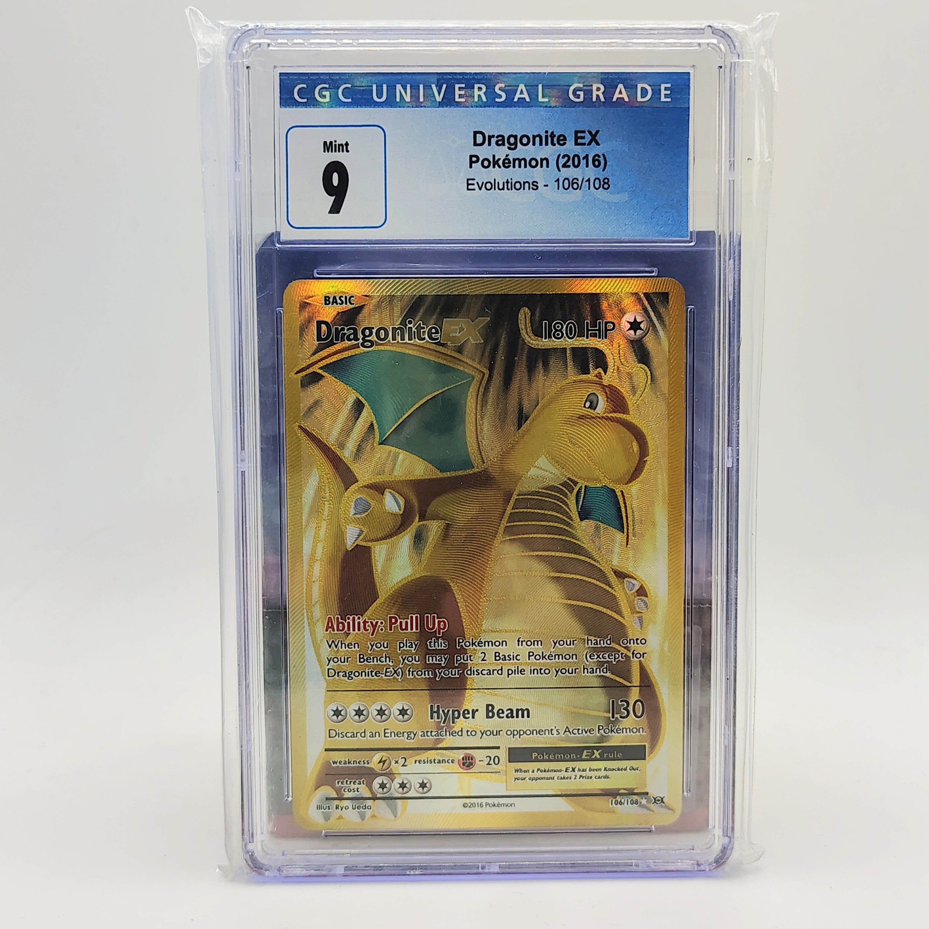 CGC 9 Dragonite EX Full Art Gold - Evolutions English – Danireon Cards ...