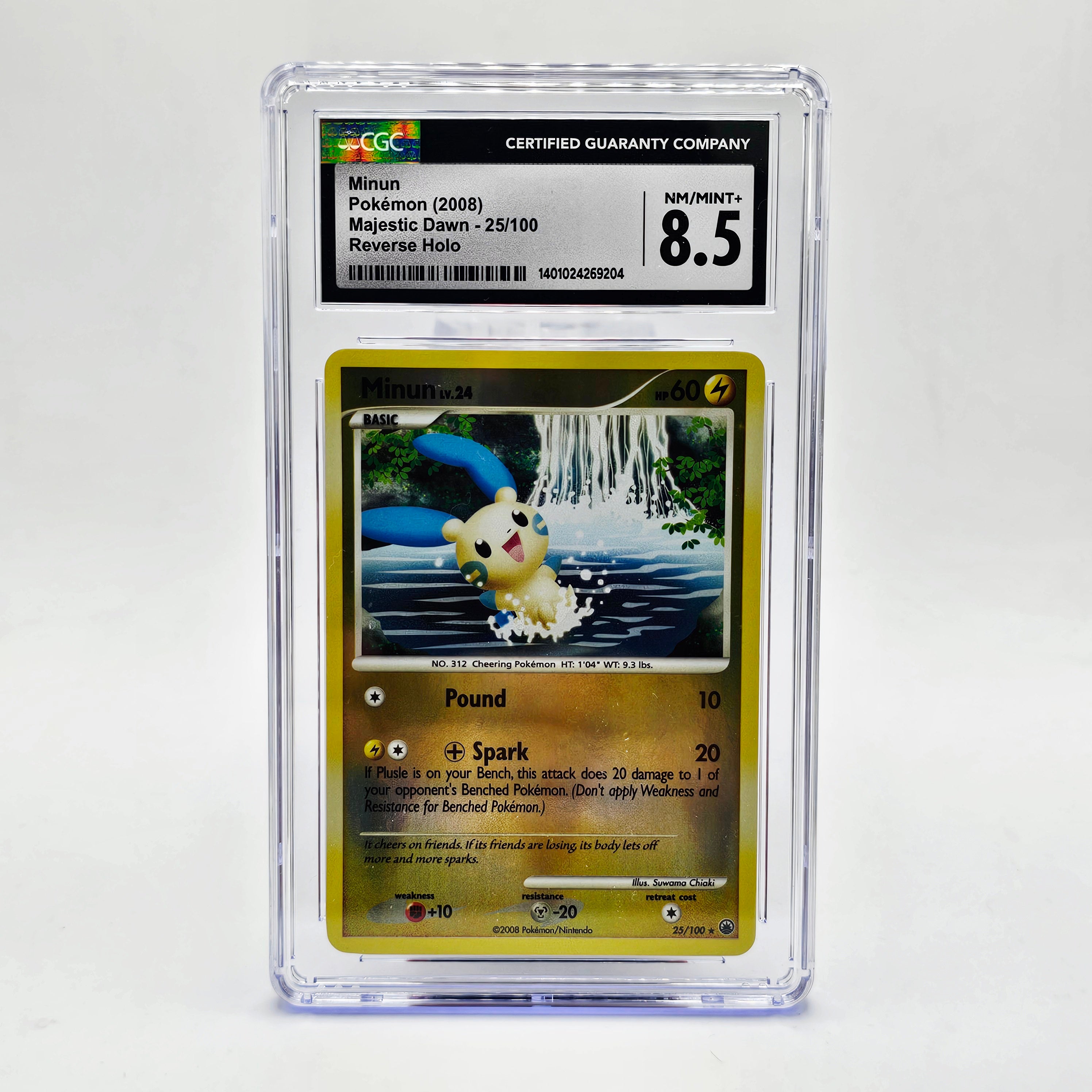 CGC 8.5 Minun Reverse Holo - Majestic Dawn – Danireon Cards & Games