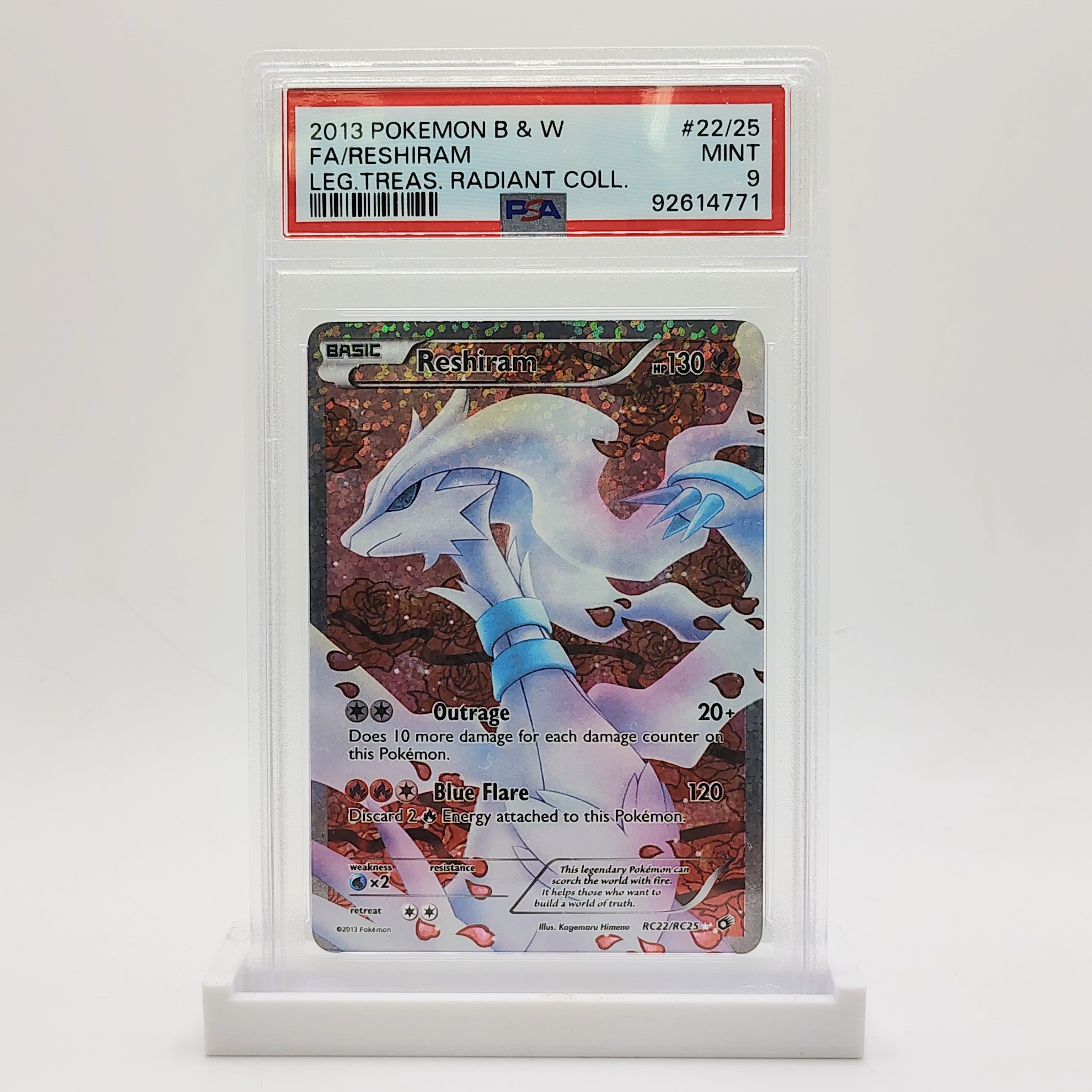PSA 9 Reshiram Full Art - Legendary Treasures Radiant Collection Engli ...