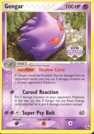 Gengar (5/92) (Gym Challenge) [EX: Legend Maker] – Danireon Cards & Games